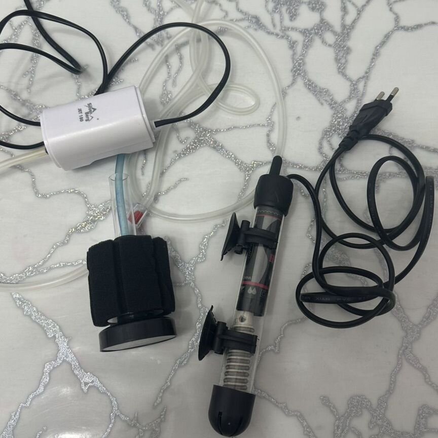 Фильтр для аквариума с компрессором и обогревателе