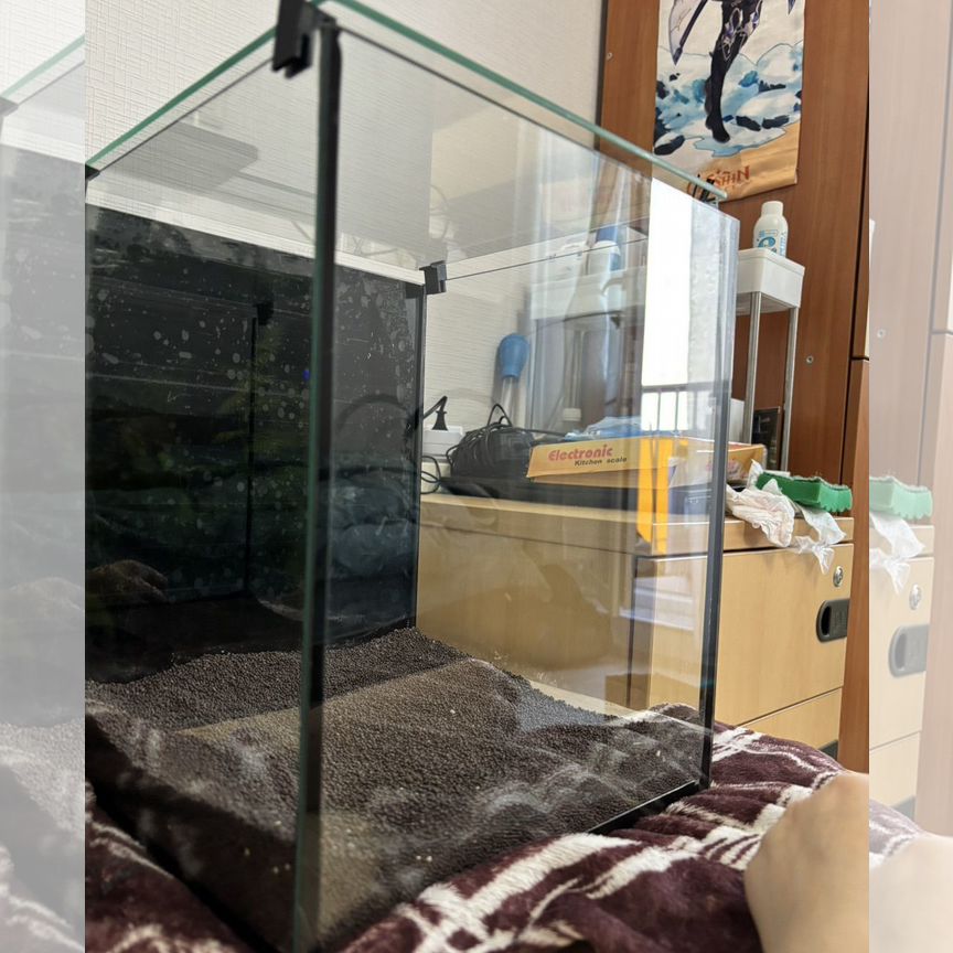 Аквариум кубик с покрывным стеклом