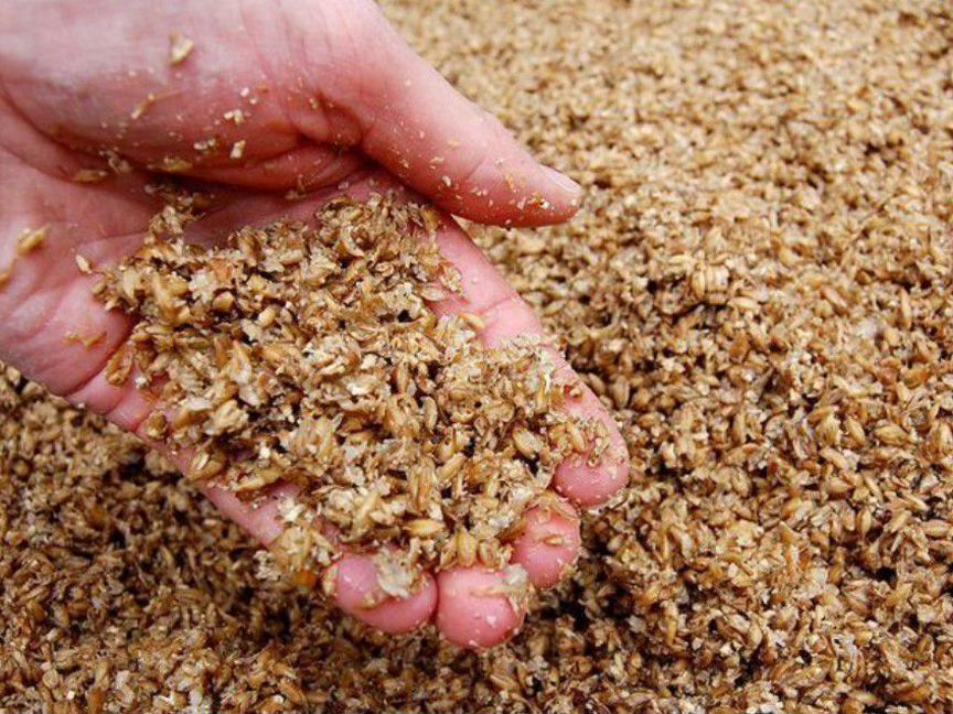 Пивная дробина в мешках