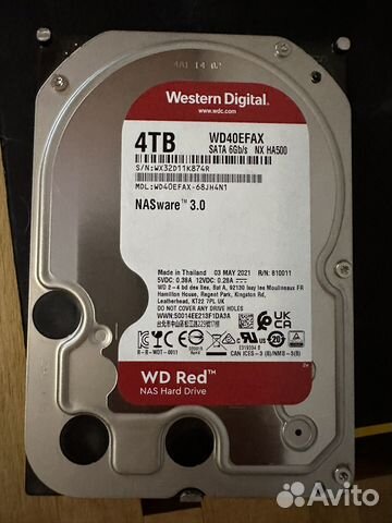 Жесткий диск WD Red 4TB (Wd40efax) купить в Москве | Электроника | Авито