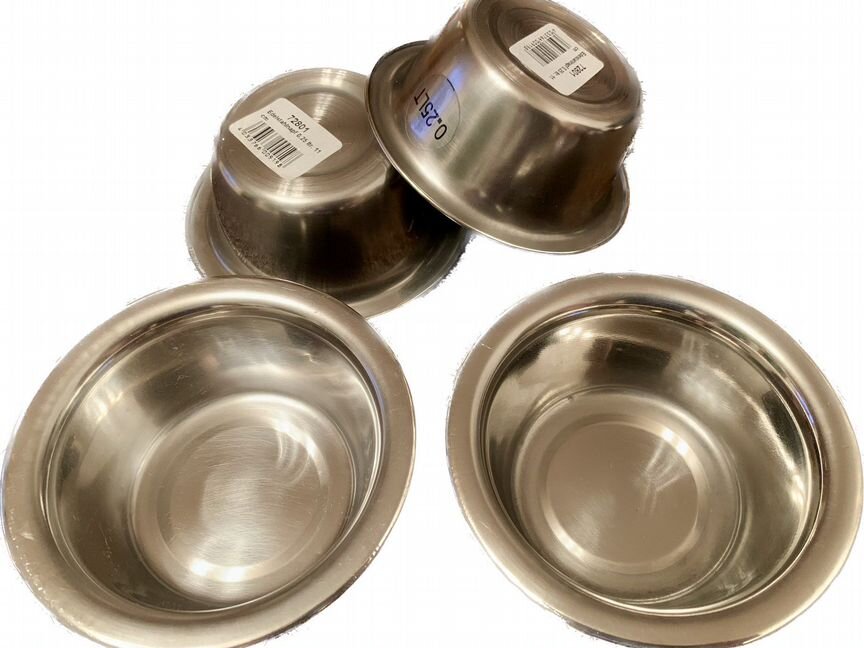 Миски для животных 250 мл нержавейка набор 2 шт
