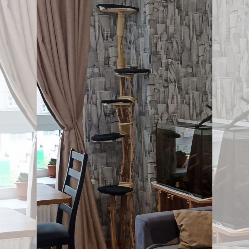 Когтеточка домик для кошки высокая