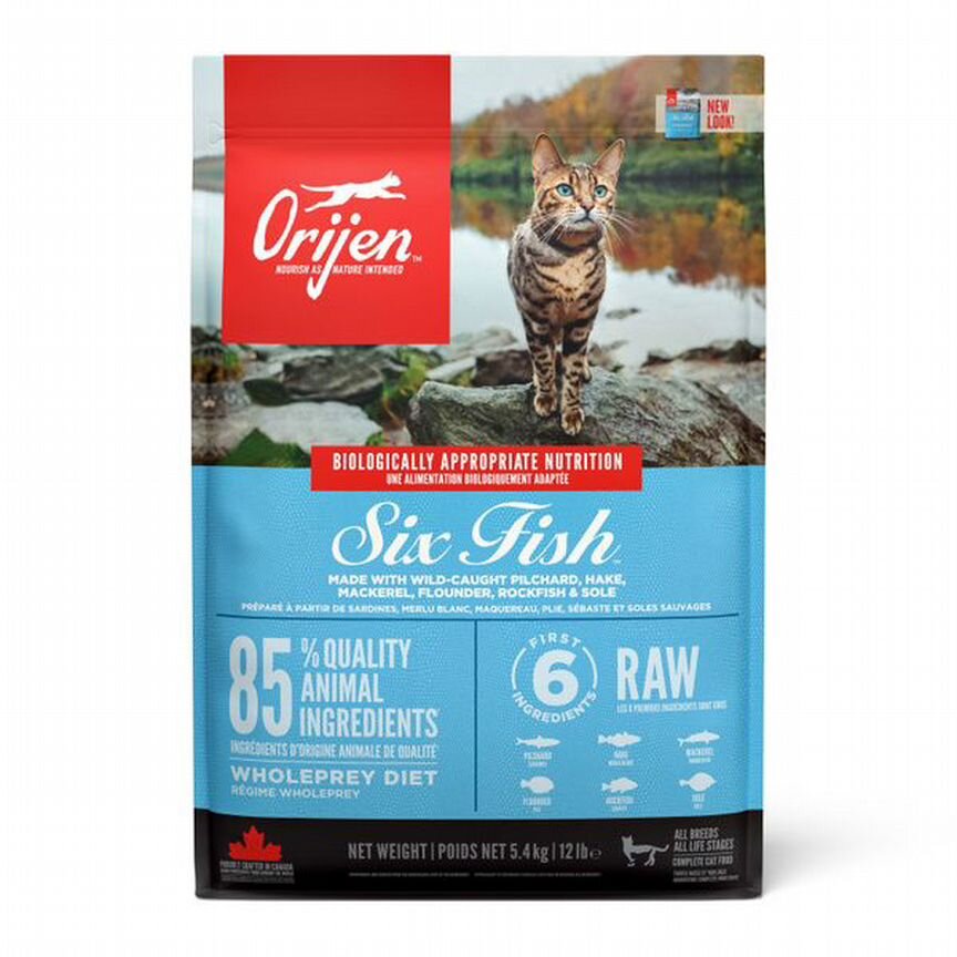Сухой корм для кошек Orijen Six Fish - 5.4 кг