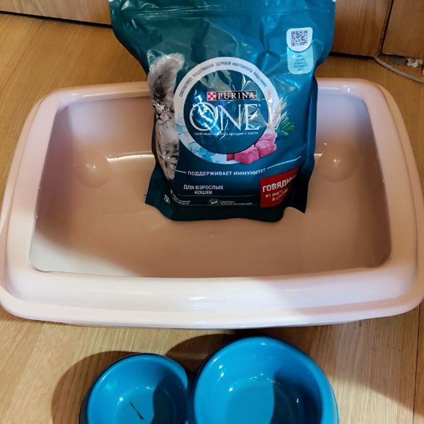 Лоток для кота   миска   корм - новое