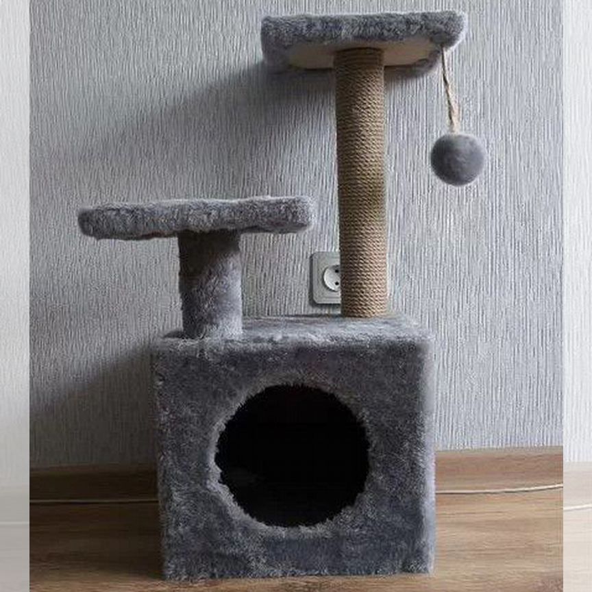 Кошачий домик с когтеточкой