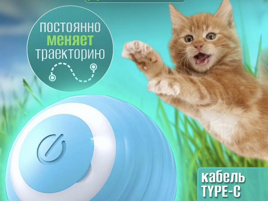 Игрушки для котов интерактивный мячик