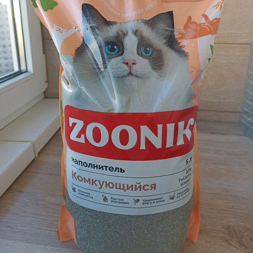 Кошачий наполнитель комкующийся (6 уп. по 5 л)