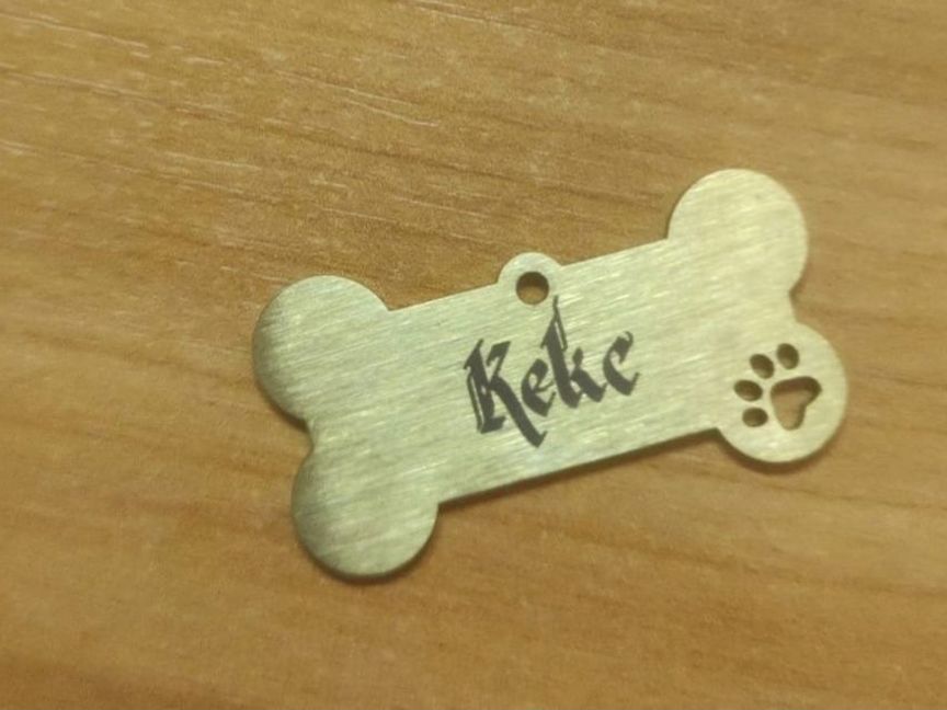 Адресник для животных. Лазерная гравировка