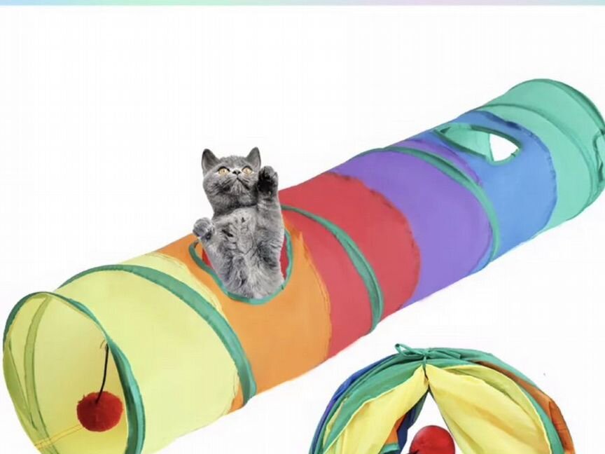 Игровой тоннель для кошек, мелких собак