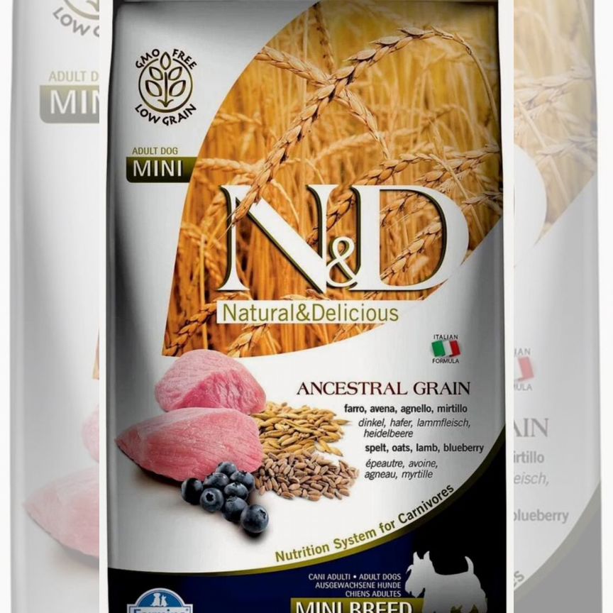 Корм для собак Farmina с ягненком, 7 кг новый