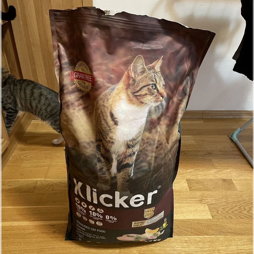 Сухой корм для кошек беззерновой klicker 12 кг