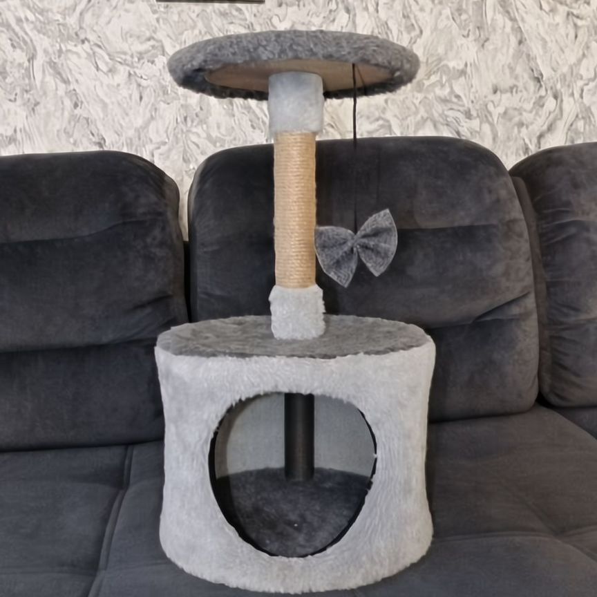 Когтеточка домик для кошки и лежак