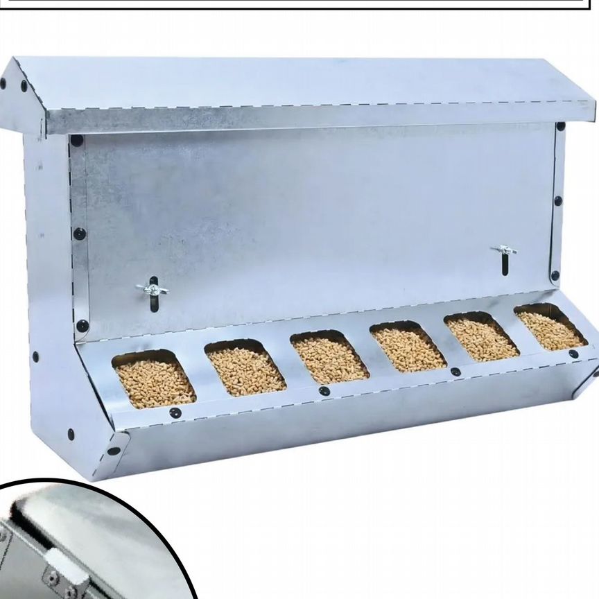 Уценённая кормушка для кур бункерная на 6 голов