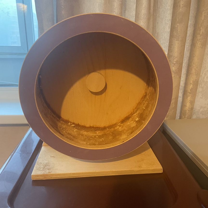 Колесо для хомяка деревянное