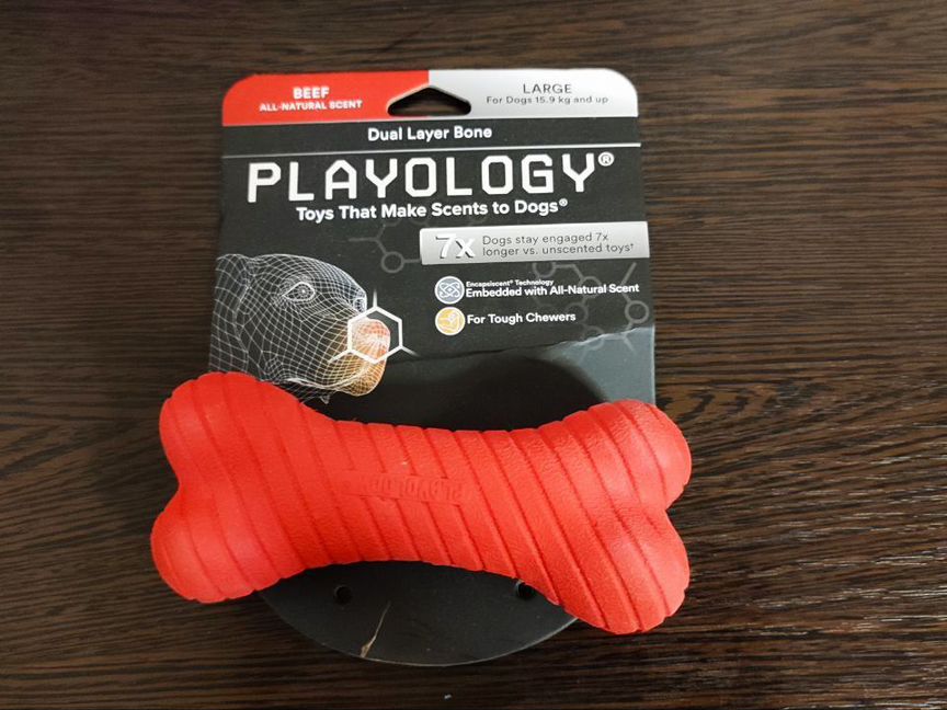 Игрушка для собак Playology (large) жев. косточка