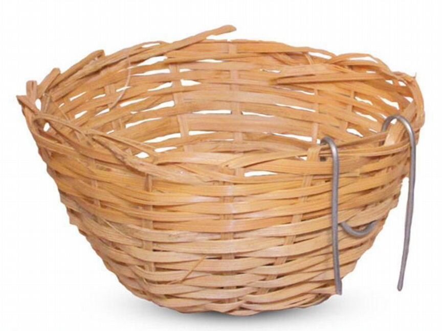 Гнездо для птиц плетеное из лозы с креплением 11*1