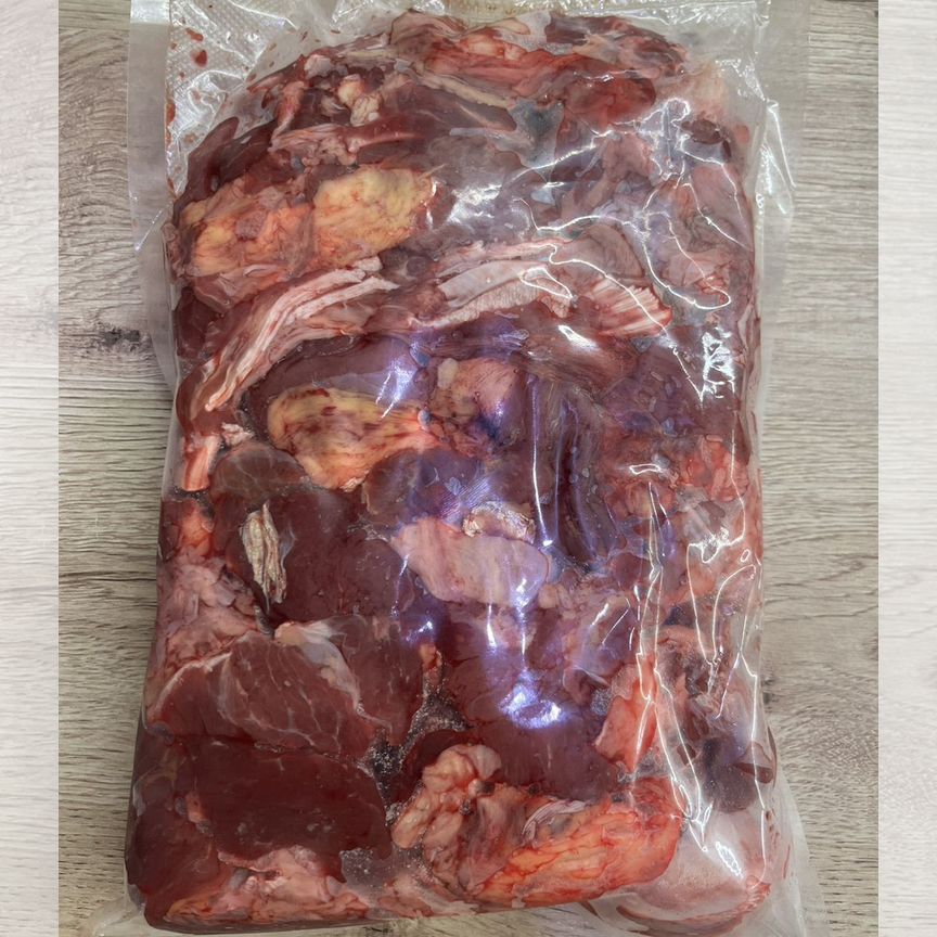 Говядина для собак. Крупная нарезка