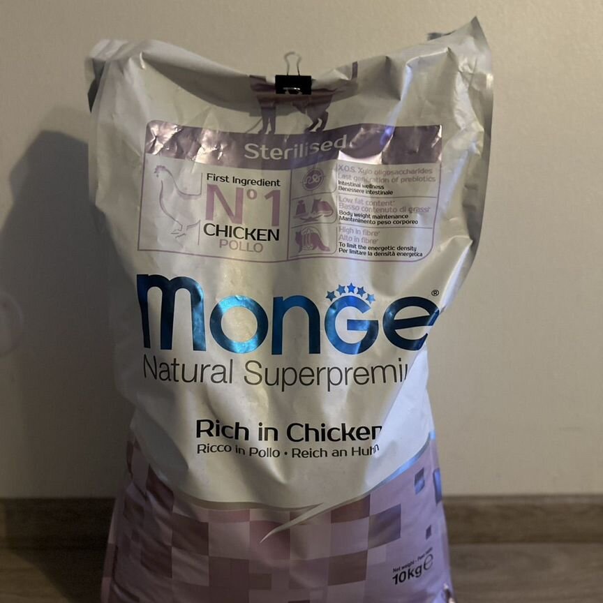 Корм для кошек Monge с курицей 7кг