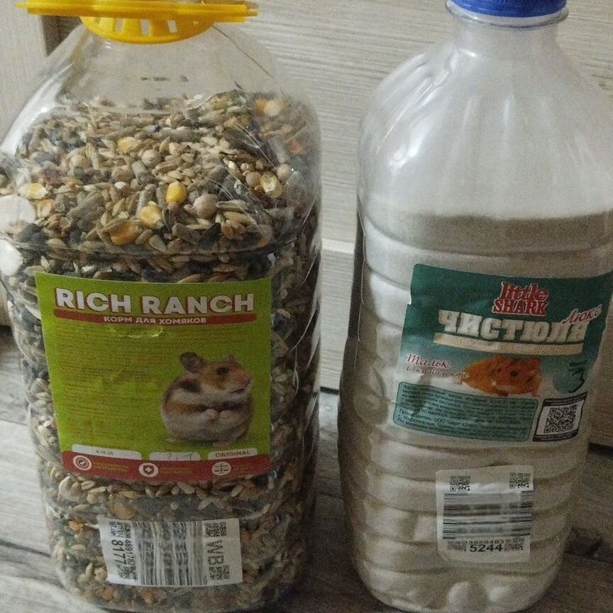 Песок для грызунов, корм для хомяков