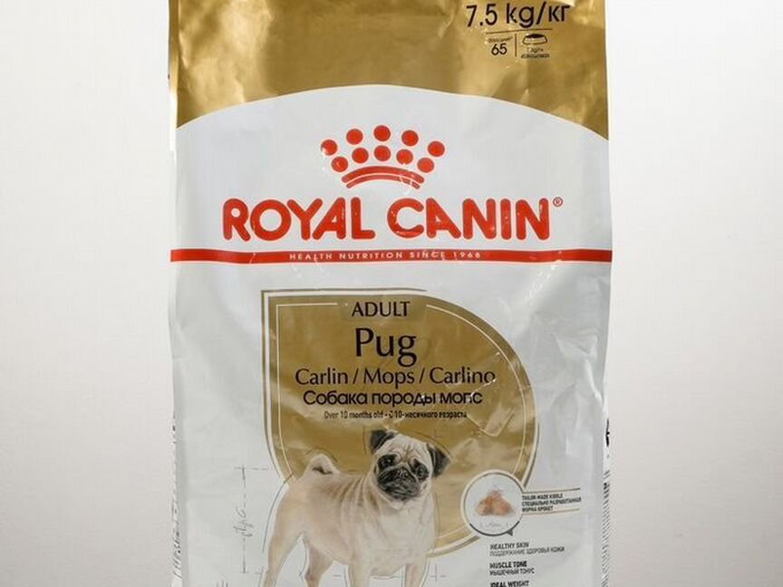 Корм для собак royal canin для мопса pug 7.5 кг