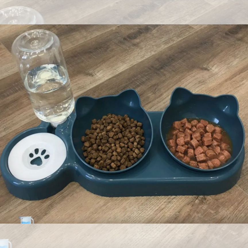 Миски и поилка на подставке для животных. Новые
