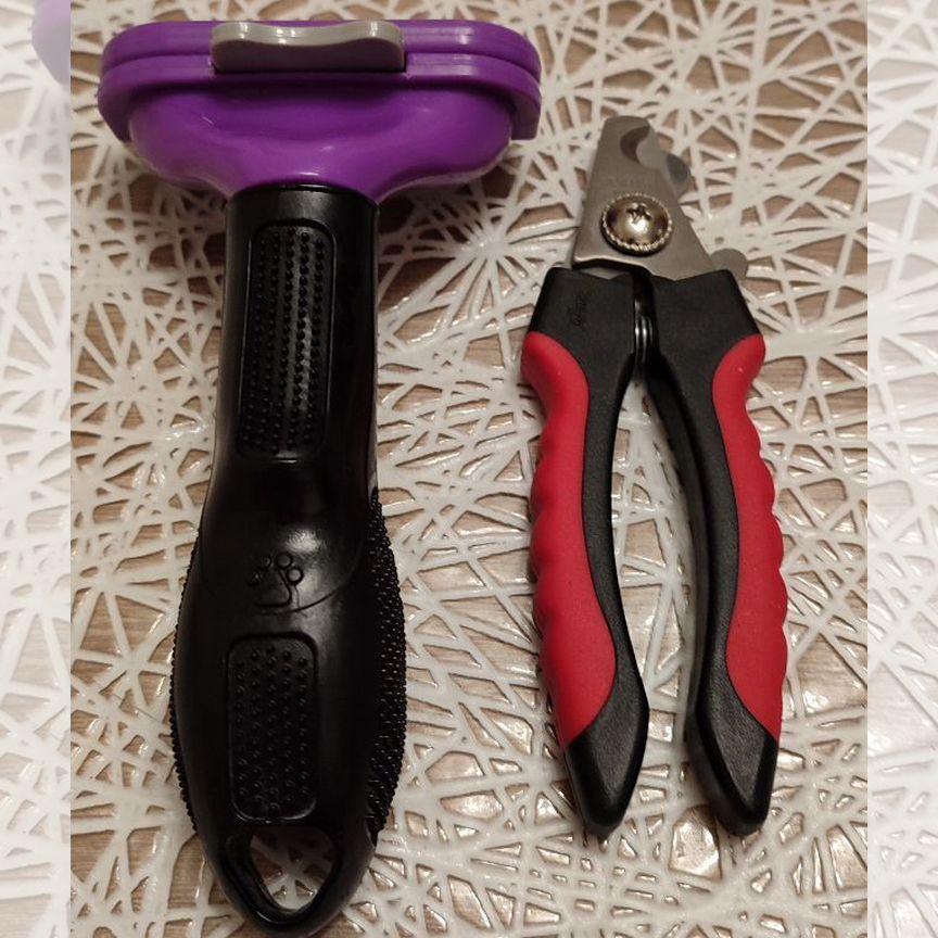 Расческа пуходерка и когтерезка