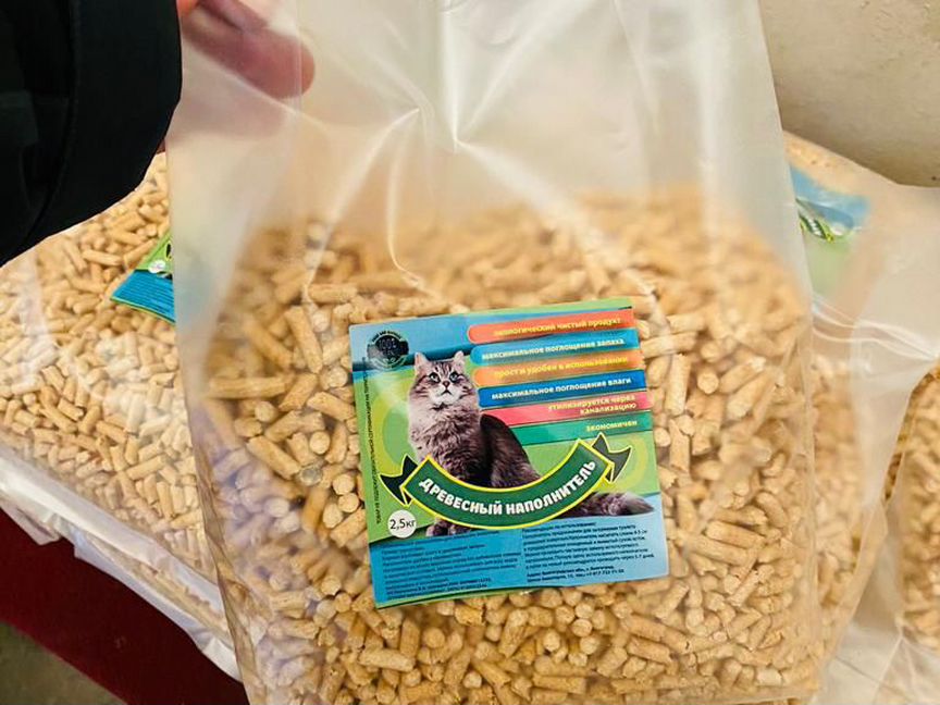 Наполнитель древесный для кошек 2,5 кг