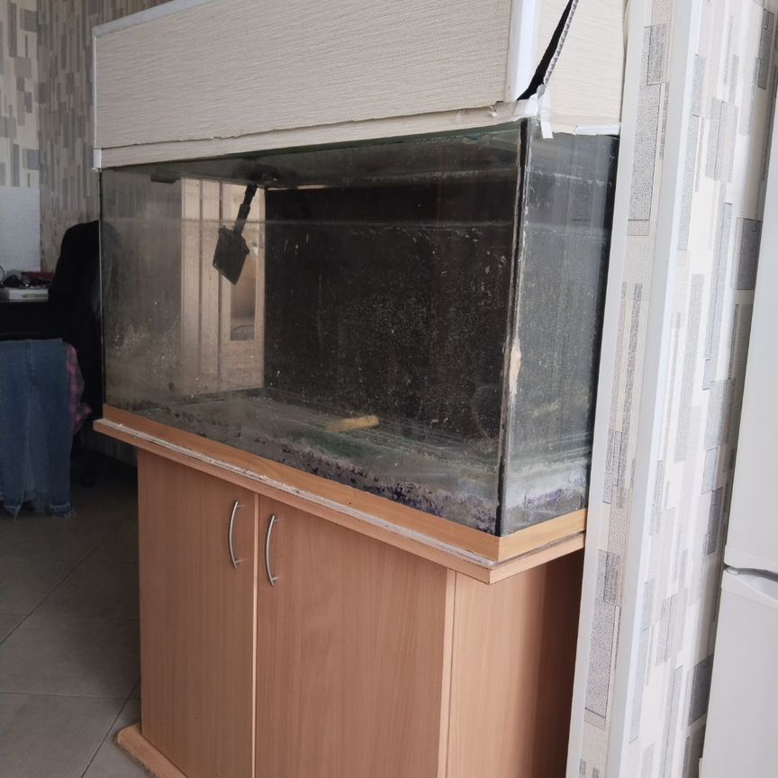 Аквариум с тумбой бу 200 лит