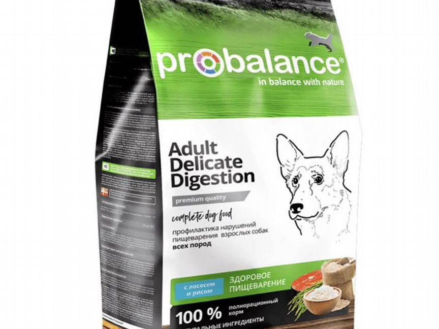 Корм д/взрослых собак с чувствительным пищеварение