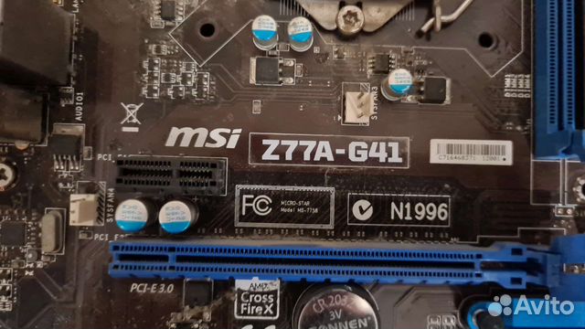 Материнская плата msi z77A-g41 купить в Москве | Электроника | Авито