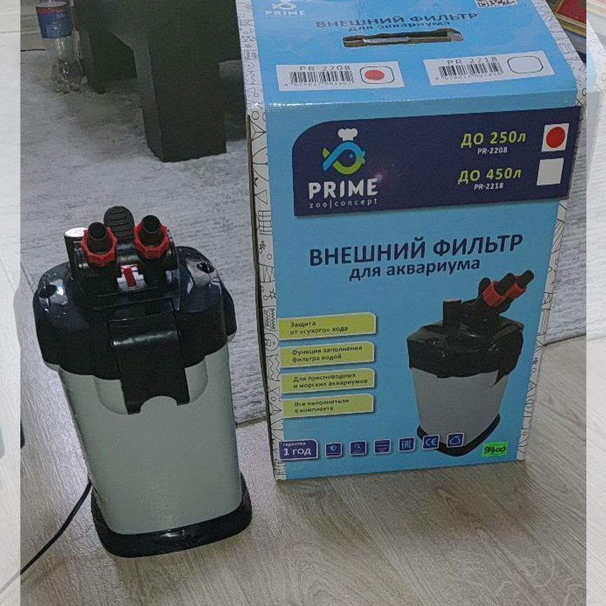 Внешний фильтр для аквариума prime 2208