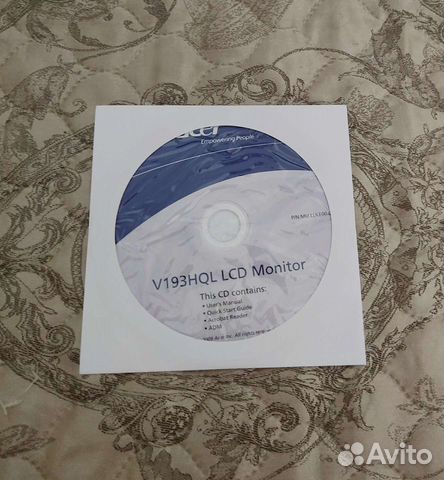Диск "Acer v193hql" LCD Monitor новый купить в Москве | Электроника | Авито