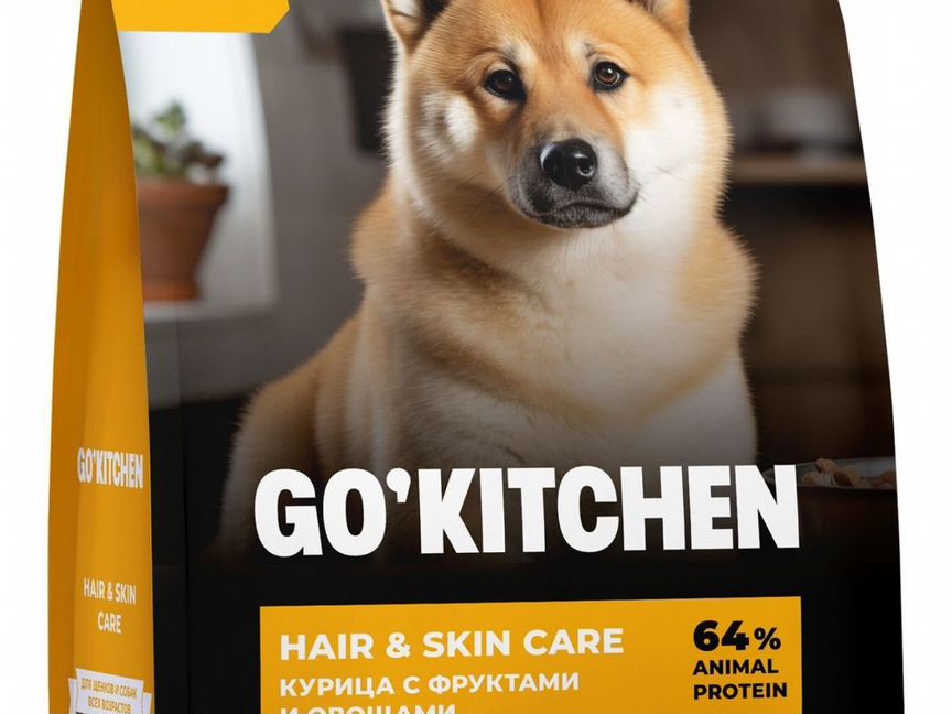 GO'kitchen для щенков и собак, со свежей курицей