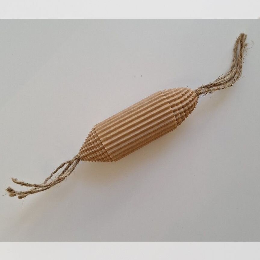 Игрушка для кошки мятный рогалик из картона