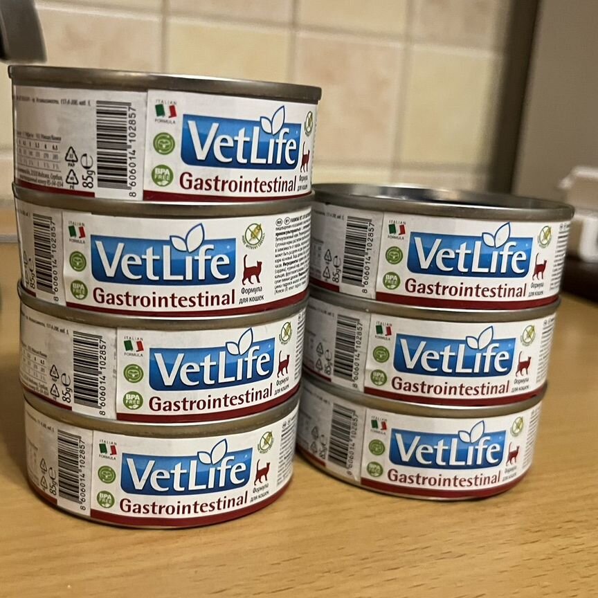 Влажный корм для кошек Vet Life Gastrointenstinal