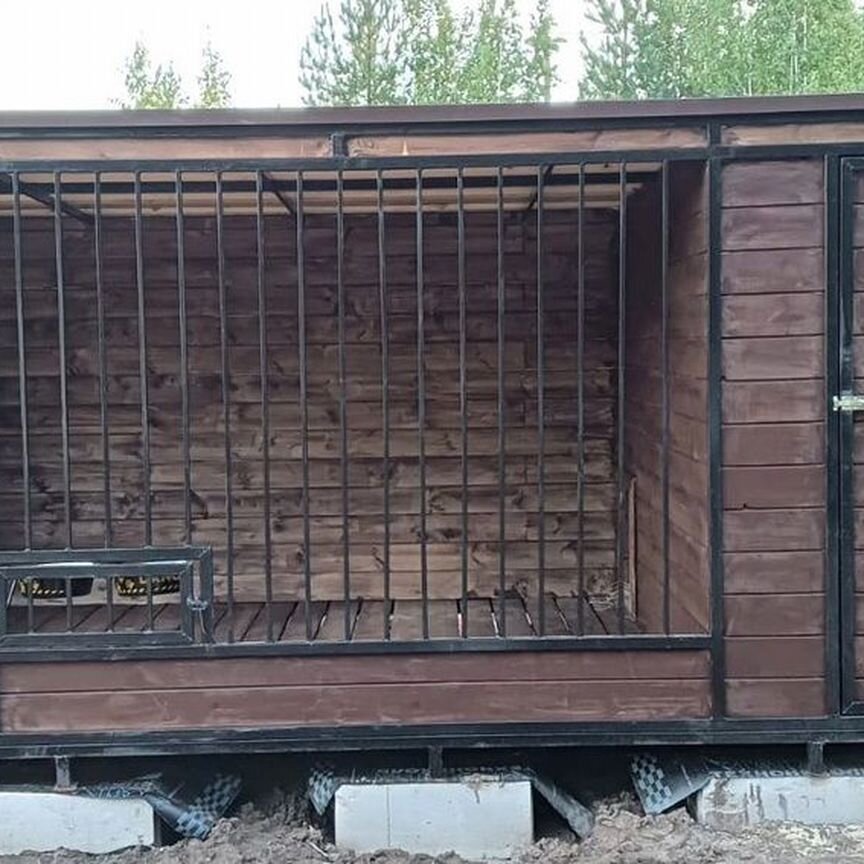 Вольер для собак уличный зимний 5 на 2