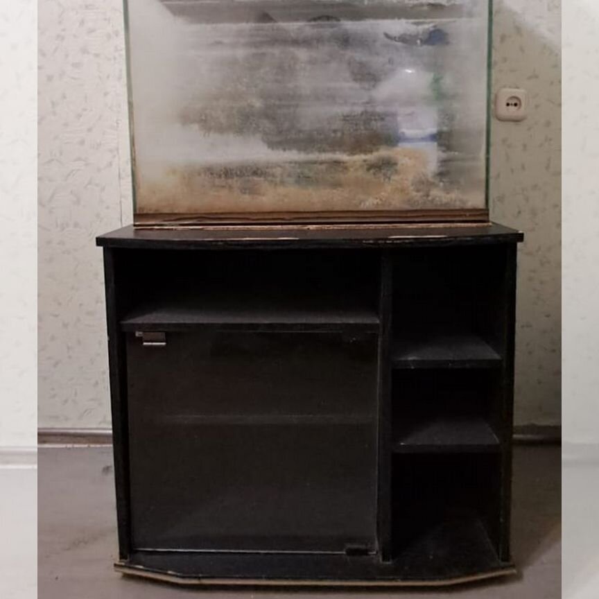 Аквариум 100л с тумбой +растения+фильтр