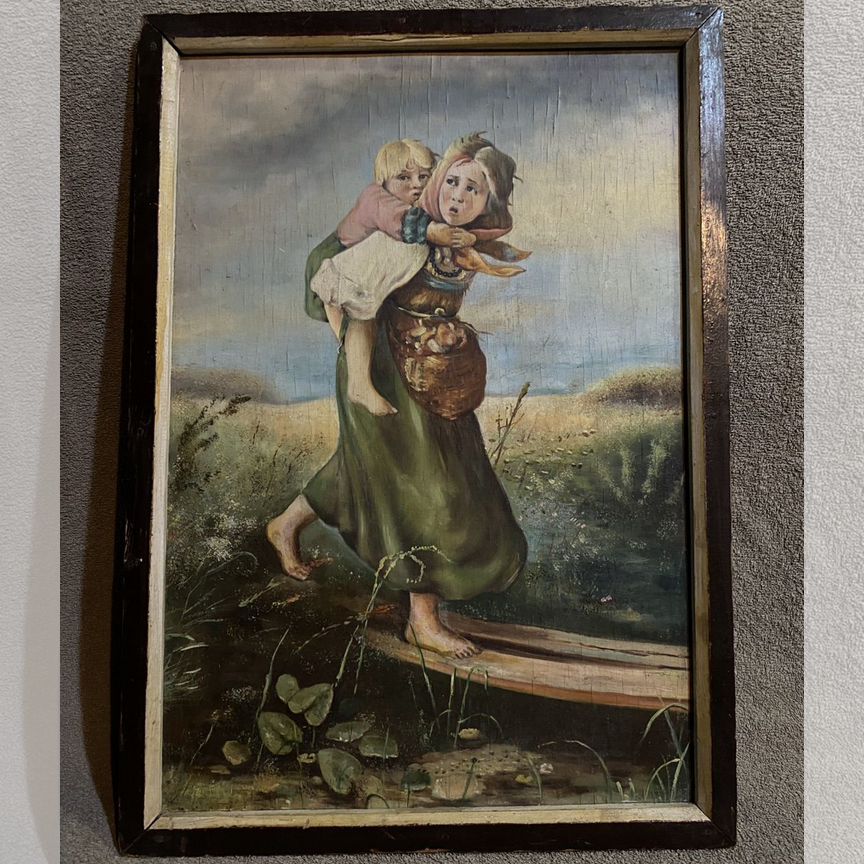 Картина СССР К. Маковский Дети бегущие от грозы