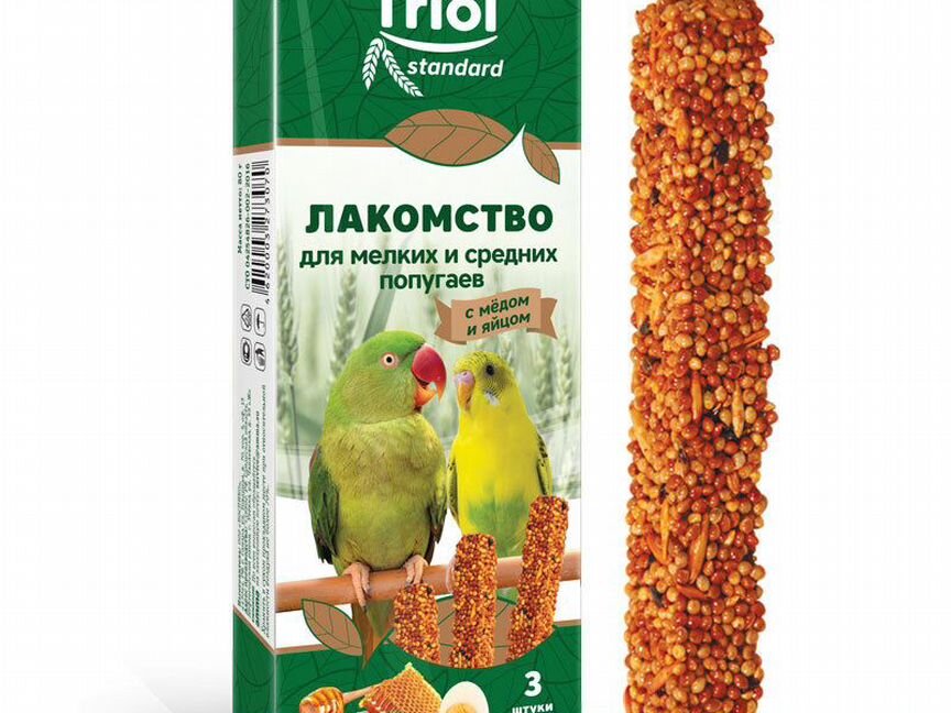 Палочки для мелких и средних попугаев с мёдом и яй