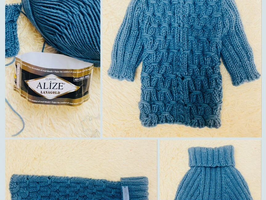 Вязанная одежда для собак маленьких пород