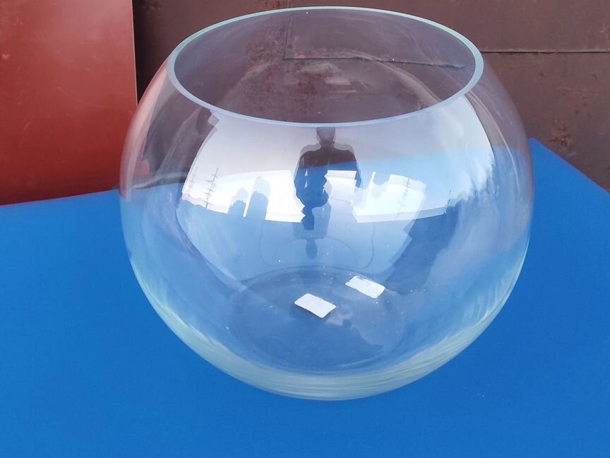 Аквариум для рыбок круглый ваза