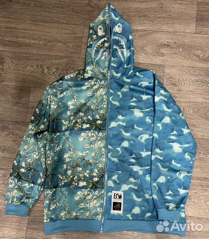 Худи Bape x Van Gogh Museum Shark Full Zip купить в Чите по низкой цене ...