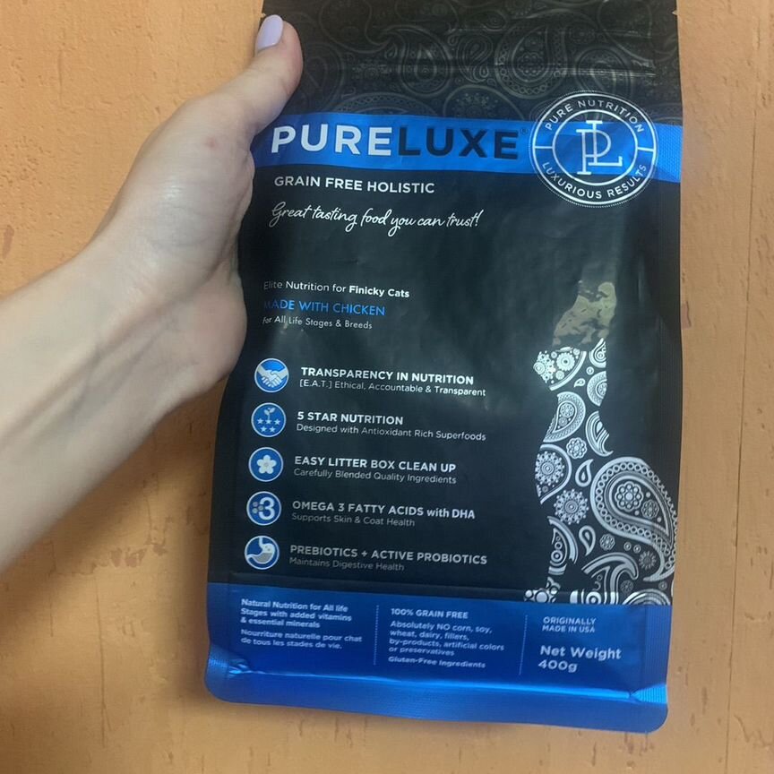Корм для кошек pureluxe grain free holistic