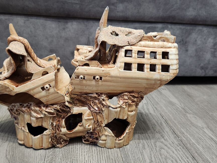 Декор для аквариума затонувший корабль испаньёлла