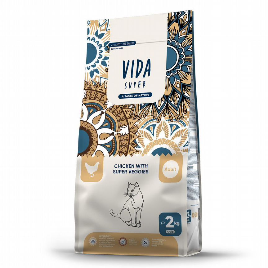 Vida Super корм для взрослых кошек с курицей и ово