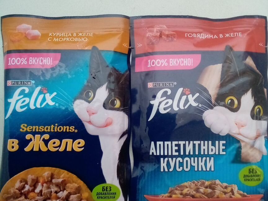Влажный корм для кошек felix