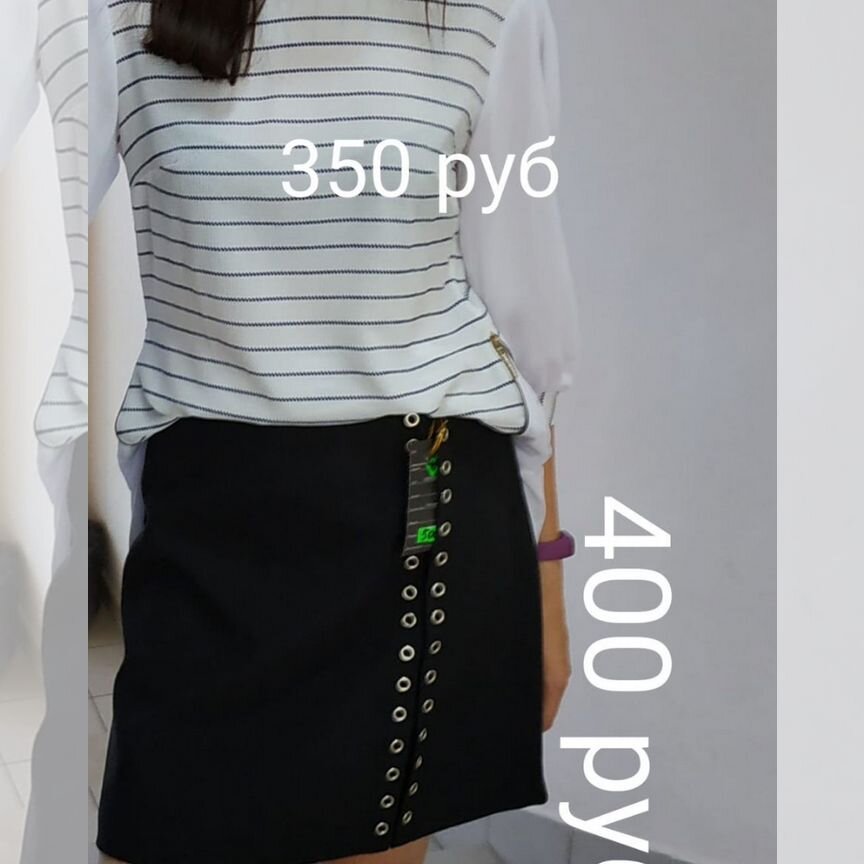 Юбка черная мини 40 размер