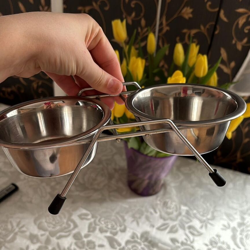 Миски на подставке металл для животных