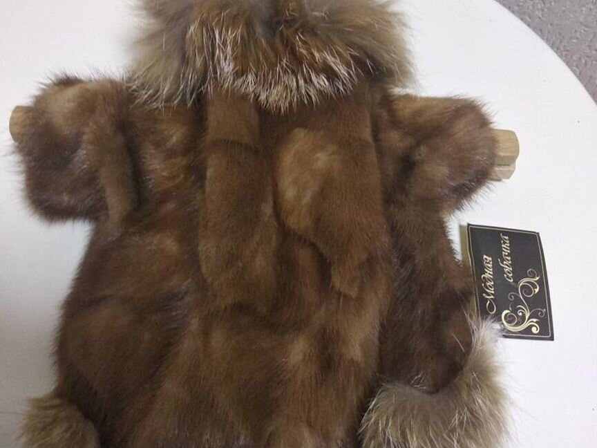 Шуба норковая для собаки, безрукавка