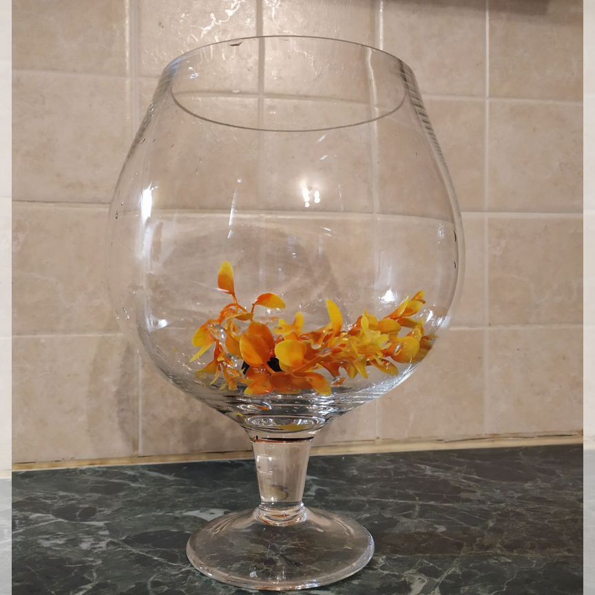 Аквариум бокал 3 л с декорацией